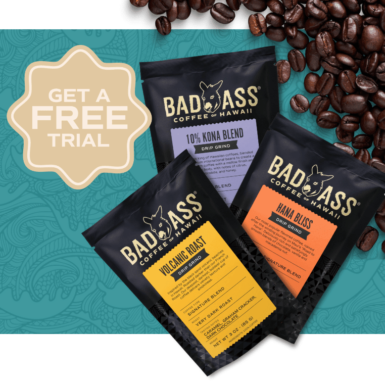 Bad Ass Coffee of Hawaii Free Ship LP
